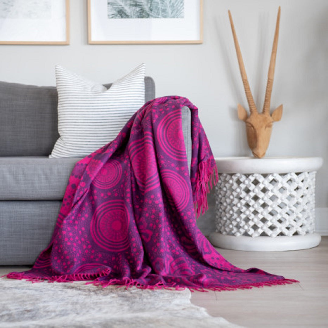 My Africa Shweshwe Throw – Lizard Decor & Jewellery